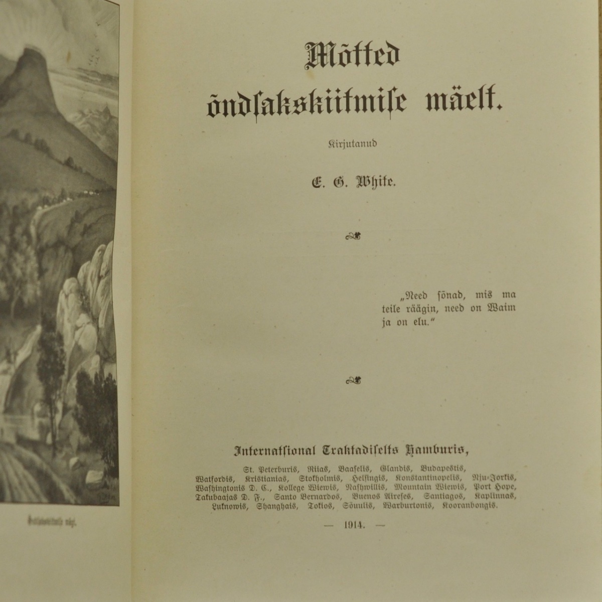 Antiikne raamat - Mõtted õndsakstegemise mäelt - E.G.White 1914 - Idla ...