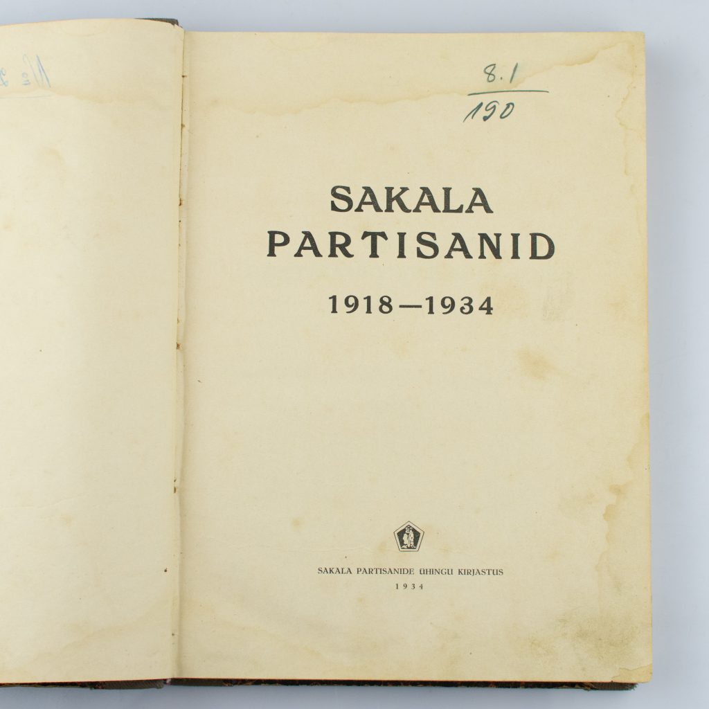 Raamat-Sakala Partisanid 1917-1934,Peeter Kangro kapten 1934a Eesti ...